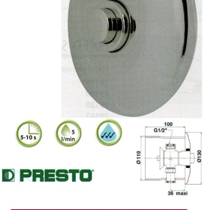 Presto 12 Wall Mount Self Closing Shower Control Valve – Pecoland ...